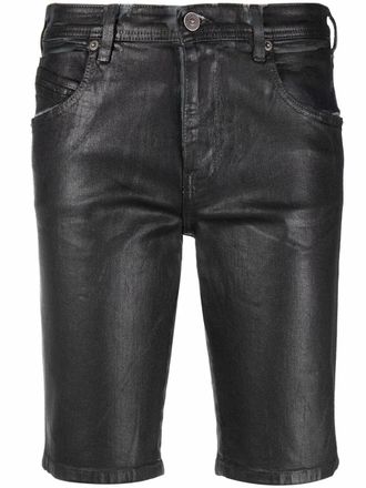 Diesel short cinq-poches &agrave; effet cir&eacute; - Noir