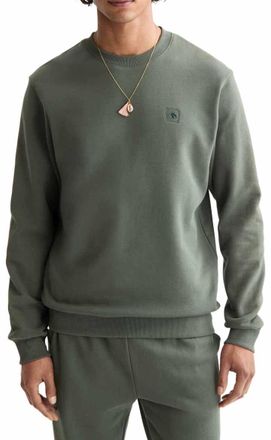 Scotch & Soda Herren Essential Badge Logo Crewneck Sweatshirt, Thyme, S