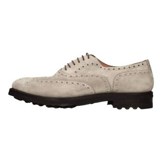 Santoni Homme, Chaussures, Beige, Taille: 42 1/2 EU Chaussures &agrave; lacets en daim