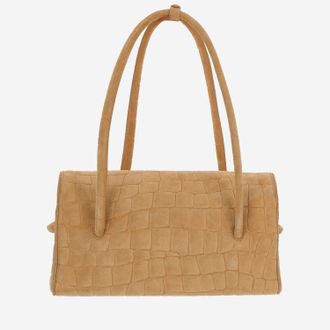 Jacquemus Womens Long Shoulder Bag Beige Suede