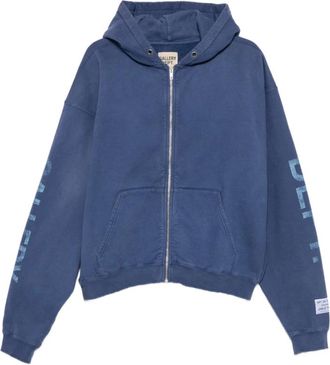 Gallery Dept. Homme, Sweatshirts et sweats &agrave; capuche, Bleu, Taille: S Sweat &agrave; Capuche Zipp&eacute; avec Imprim&eacute; Logo