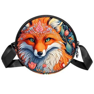 Generic Sac &agrave; bandouli&egrave;re Circle pour femme, petit sac &agrave; bandouli&egrave;re avec fermeture &eacute;clair, bretelles r&eacute;glables, sac &agrave; main rond d&eacute;contract&eacute; pour femmes et fi