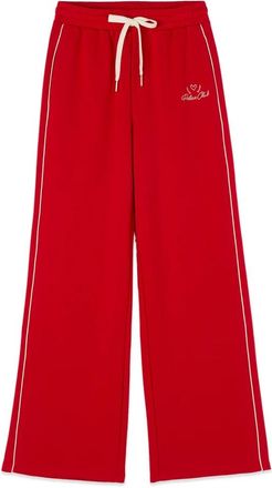 Oltre Femme, Pantalons, Rouge, Taille: 42 FR Pantalon en jersey avec passepoil