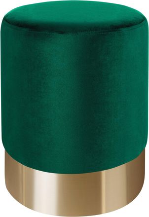 Xora Hocker, Grün, Gold, Metall, Textil, rund, 35x42x35 cm, Stoffauswahl, Wohnzimmer, Hocker, Sitzhocker