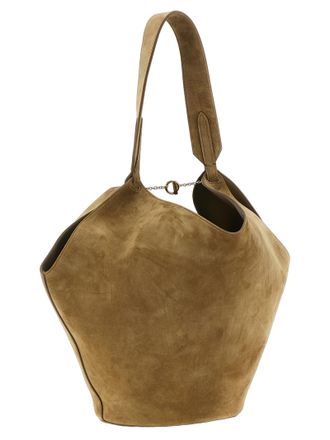 Khaite Womens Lotus Shoulder Bag Brown Calfskin Leather