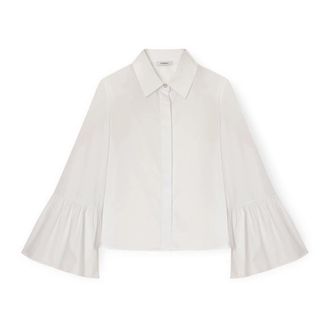 Motivi Hemdbluse mit ausgestellten &Auml;rmeln - - Blouses & Shirts - Damen - Wei&szlig; - 2XS