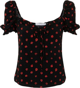 Mar De Margaritas Femme, Blouses et Chemises, Noir, Taille: 44 FR Letizia Top