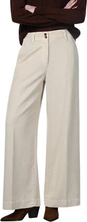 Mason's Pantalon Chino Large New York Elax - Femme - Pantalons - Beige - Taille: 38 FR