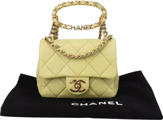 Chanel Crossbody Bags - Chanel Quilted Lambskin Single Flap Crossbody Bag - Gr. unisize - in Gr&uuml;n - f&uuml;r Damen