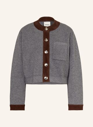 Sandro Sandro Strickjacke Im Materialmix grau