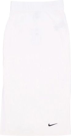 Nike Gerippter Jersey-Rock - - Sport - Damen - Wei&szlig; - M