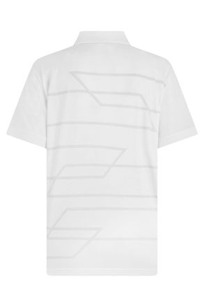 HUGO BOSS Mens Cotton Zip-Up Polo Shirt White T-shirts And Polos
