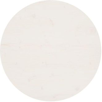 vidaXL Vidaxl - Dessus de table blanc &Oslash;80 cm - Bois de pin massif - &Eacute;paisseur 2,5 cm - Pour tables &agrave; manger et basses - Facile &agrave; nettoyer