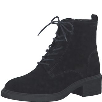 Tamaris Damen Bequemschuhe, Frauen Schn&uuml;rschuhe,TOUCHit-Fu&szlig;bett,warm gef&uuml;ttert,schn&uuml;rer,bequem,Schnuerschuhe,Schnuerer,Black Suede,37 EU