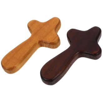 Cabilock 12 St&uuml;ck Teiliges Kleine Holzkreuze aus Kiefernholz Handliche Glatte Tischdekoration f&uuml;r Gebet und Meditation Religi&ouml;se Kreuzform f&uuml;r Kirche Wohnzimme