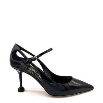 Ninalilou Schwarze Lacklederabs&auml;tze 7cm - - Shoes - Damen - Schwarzk - 40 EU
