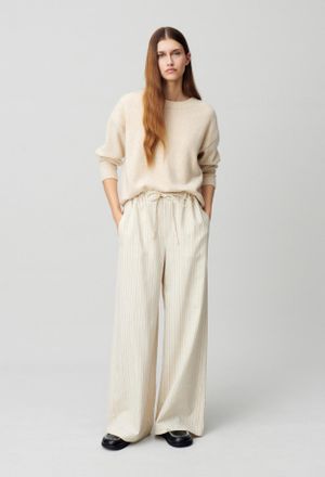 Claudie Pierlot Pantalon large &agrave; rayures