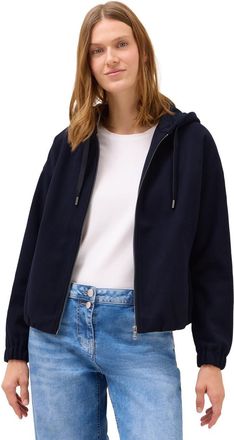 Cecil Damen 2116781 Blouson in Wolloptik, urban Dark Blue, XXL