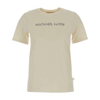 Michael Kors Baumwoll-T-Shirt - - Tops - Damen - Beige - L