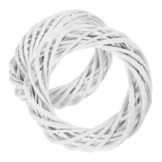 Aboofan 2 St&uuml;cke Holz Weihnachtsbaum Ornamente S&uuml;&szlig;igkeiten Dekorative Kranz Kreis Wei&szlig; 20cm F&uuml;r Home Dekorationen