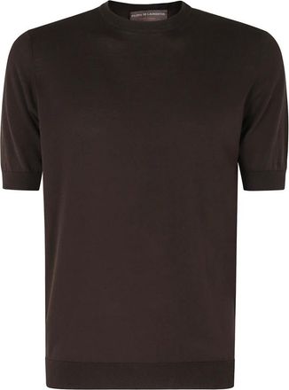 FILIPPO DE LAURENTIIS Homme, Pulls, Brun, Taille: XL Maglia Girocollo Cotone Crepe
