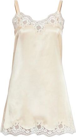 Dolce & Gabbana Nachthemd mit Spitzenbesatz - Nude