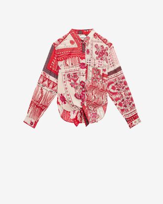 Isabel Marant Chemise Nathy - Femme - Rouge Et &Eacute;cru - Taille36 - Marant &Eacute;toile