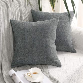 Miulee Kissenbez&uuml;ge Kissenh&uuml;lle Dekokissen Leinen-Optik Dekorative Kissenbezug Sofakissen Couchkissen Deko Kreuz mit Verstecktem Rei&szlig;verschluss f&uuml;r Sofa Schl