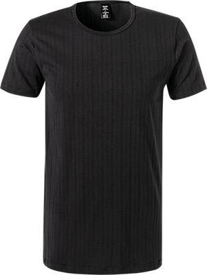 CALIDA Herren T-Shirt schwarz Baumwolle unifarben