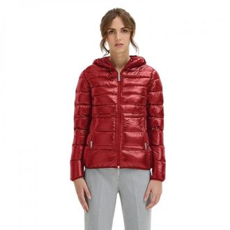 Centogrammi Femme, Vestes, Rouge, Taille: 42 FR Veste Ultra Légère Radiant Red avec Capuche