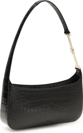 Tom Ford Crocodile-Print Calf Leather Shoulder Bag - Black