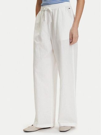 Tommy Jeans Stoffhose DW0DW22285 Wei&szlig; Loose Fit