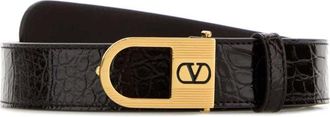 Valentino Garavani unisex, Accessoires, Brun, Taille: 105 CM Belt H. 30 Mini VLogo S