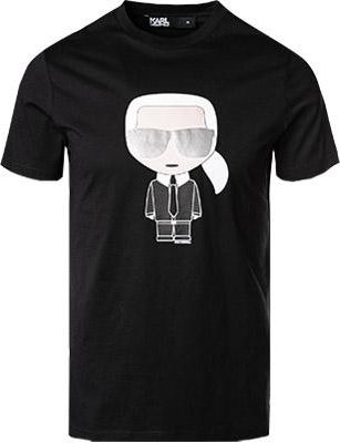 Karl Lagerfeld Herren T-Shirt schwarz Baumwolle