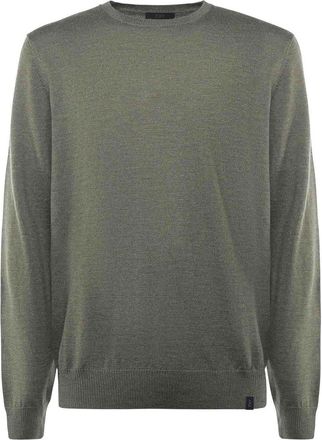 Fay Pull Col Rond - Vert