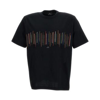 Paul Smith Homme, Tops, Noir, Taille: S T-shirt &agrave; Manches Courtes et Col Rond