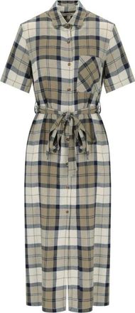 Barbour Femme, Robes, Multicolore, Taille: 36 FR Fern Tartan Midi Dress