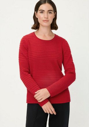 Olsen Rundhalspullover gerade geschnitten