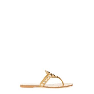 Tory Burch Femme, Chaussures, Beige, Taille: 38 EU Flip Flops