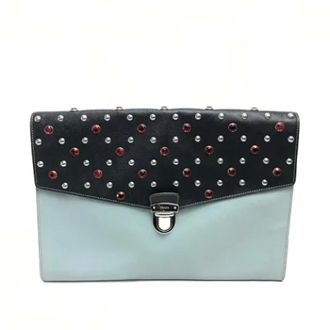 Prada Sac pochette Pre-owned orn&eacute; de clous bijou - Femme - Pre-owned - Multicolore - Taille: ONE Size