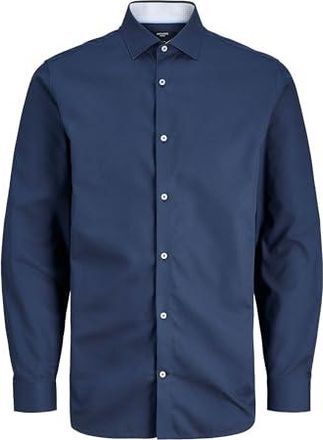 Jack & Jones Jprblaparker Detail Noos T-Shirt L/S, Bleu Nuit, XL