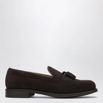 Berwick 1707 Braune Mokassins aus Wildleder mit Quasten
