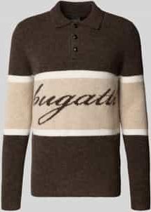 Bugatti Slim Fit Pullover mit Woll-Anteil