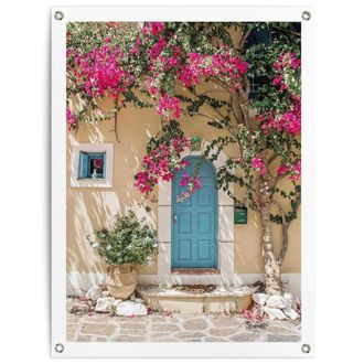 Reinders Gartendeko, Mediterranean Door, Garten, Bilder, Wanddeko, Room Decor, Leinwand, Rosa, 80 x 60