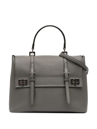 Prada 2010-2025 Saffiano Cuir Double Turnlock satchel - Grau