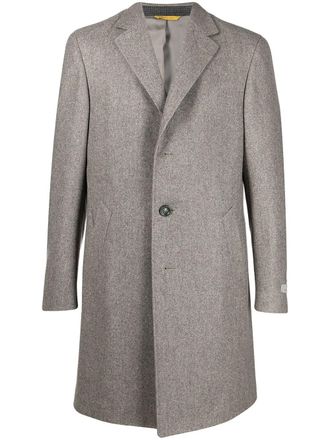 Canali manteau en laine &agrave; simple boutonnage - Tons neutres