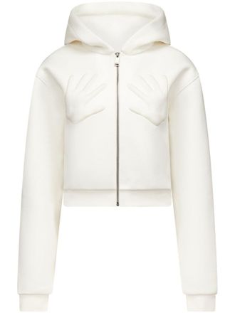 Area hoodie à logo embossé - Blanc