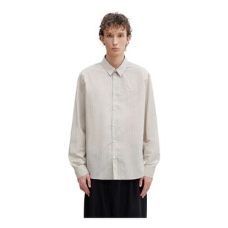 Maison Kitsun&eacute; Handwriting Casual Shirt - - Shirts - Herren - Beige - L