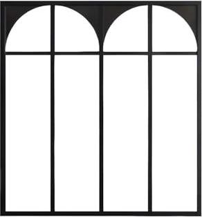 Vente-Unique Verri&eacute;re Atelier Art d&eacute;co en Aluminium thermolaqu&eacute; 120x105 cm - Noir - ARCADEA