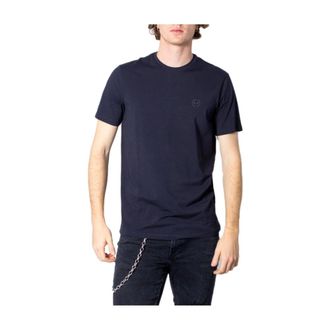 A|X Armani Exchange Homme, Tops, Bleu, Taille: XL T-shirt Homme Col Rond Bleu